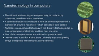 Evolution of nanotechnology in electronics (seminar report ...