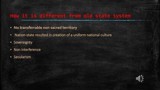 Evolution of nation sate system in iterantional raltions | PPT