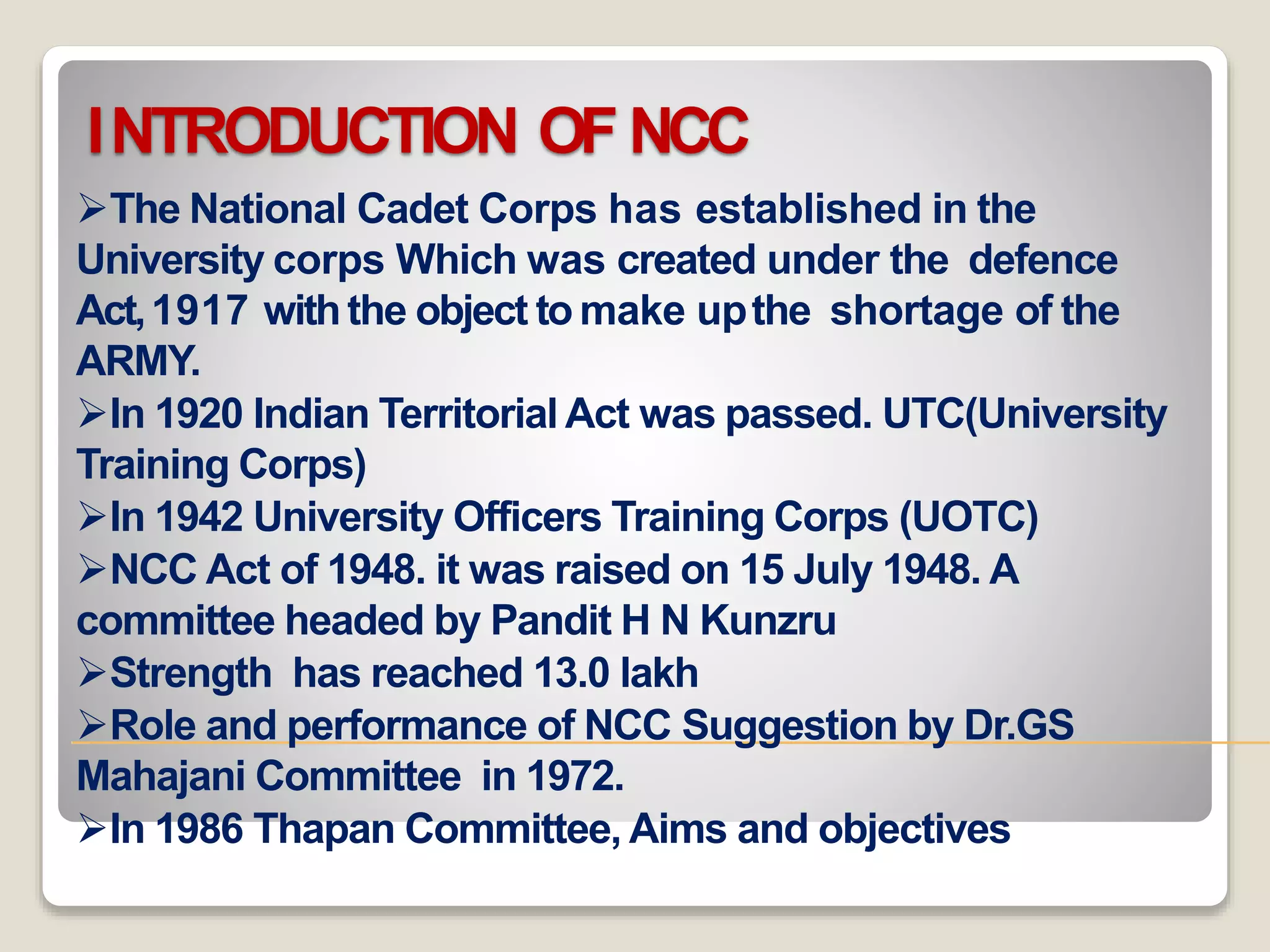 Evolution of ncc ppt nhb | PPTX