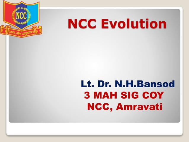 Evolution of ncc ppt nhb | PPTX