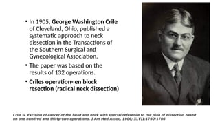 EVOLUTION OF NECK DISSECTION - Presentation | PPTX