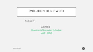 Evolution of network - computer networks | PPTX