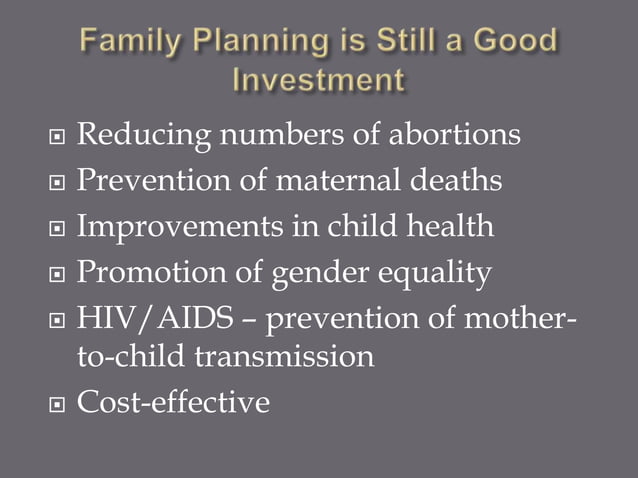 Evolution of National Family Planning Programme (NFPP) and National ...