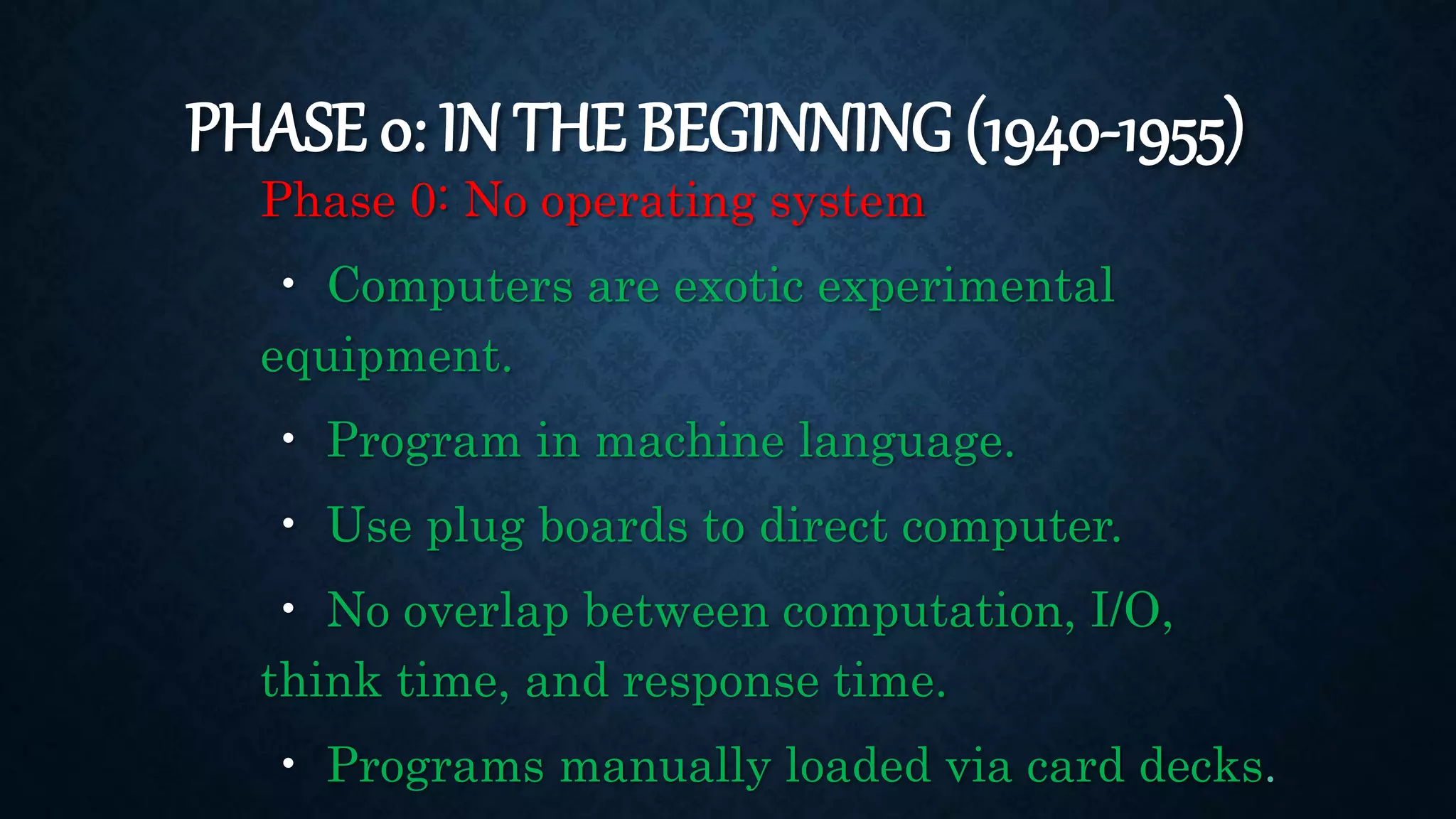 Evolution of operating system | PPTX