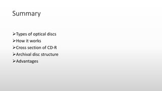 Evolution of optical discs | PPTX