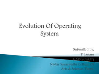 Evolution of os | PPTX