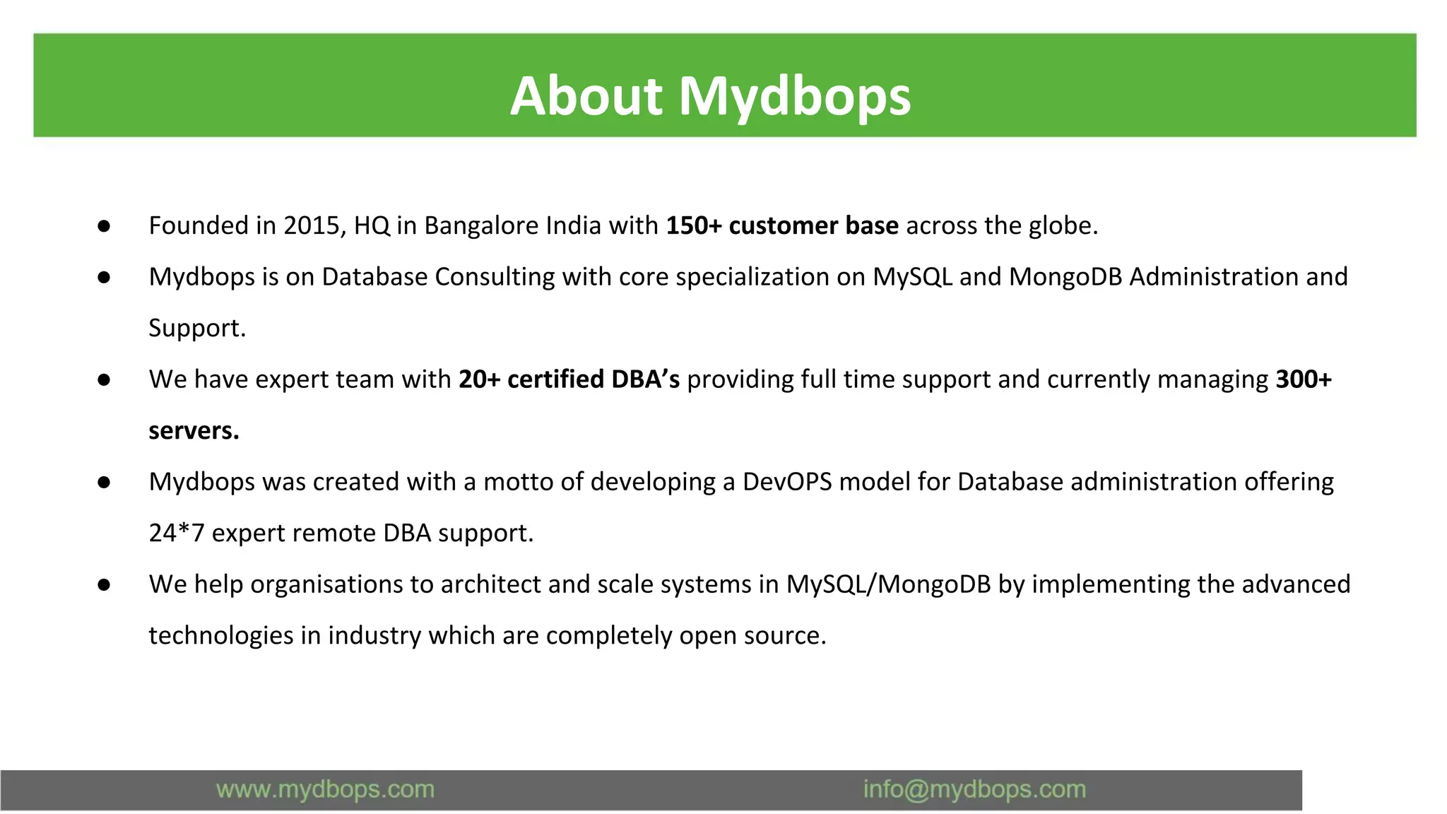 Evolution of MySQL Parallel Replication | PPT