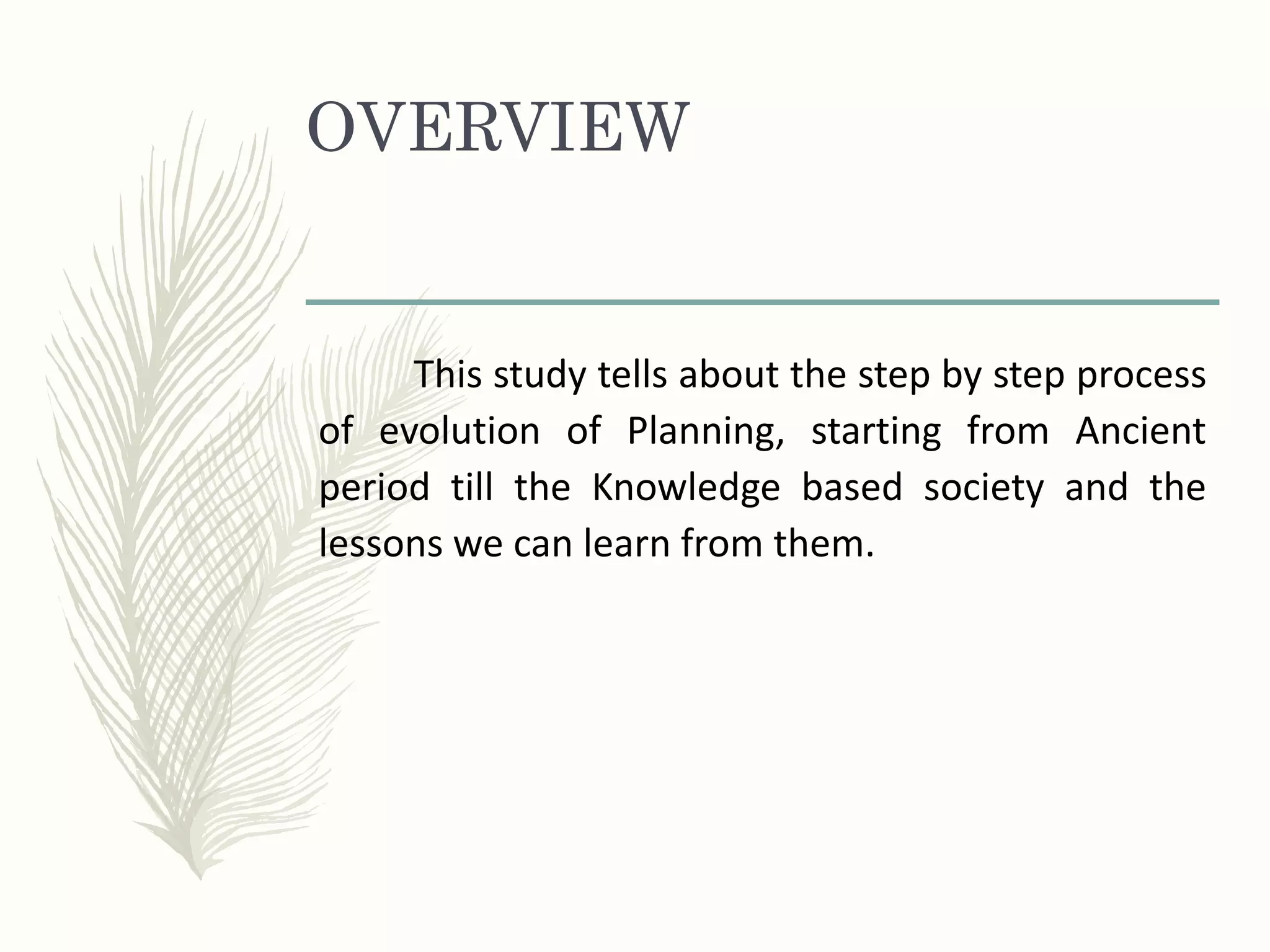 Evolution of planning | PDF