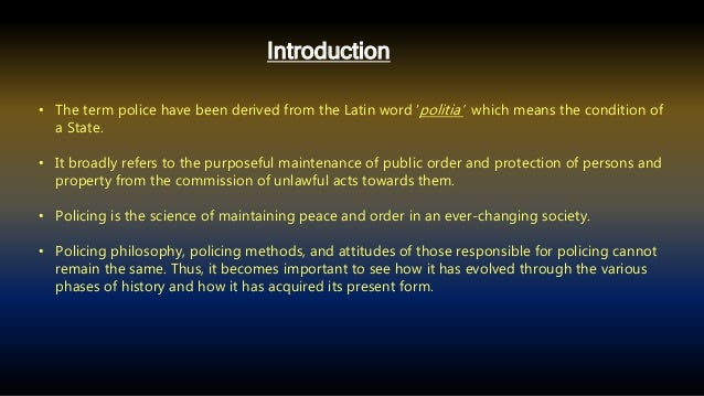 Evolution of Police in India | PPTX