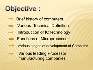 Evolution of processors | PPTX