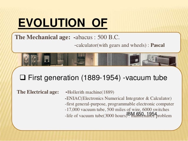 Evolution of processors