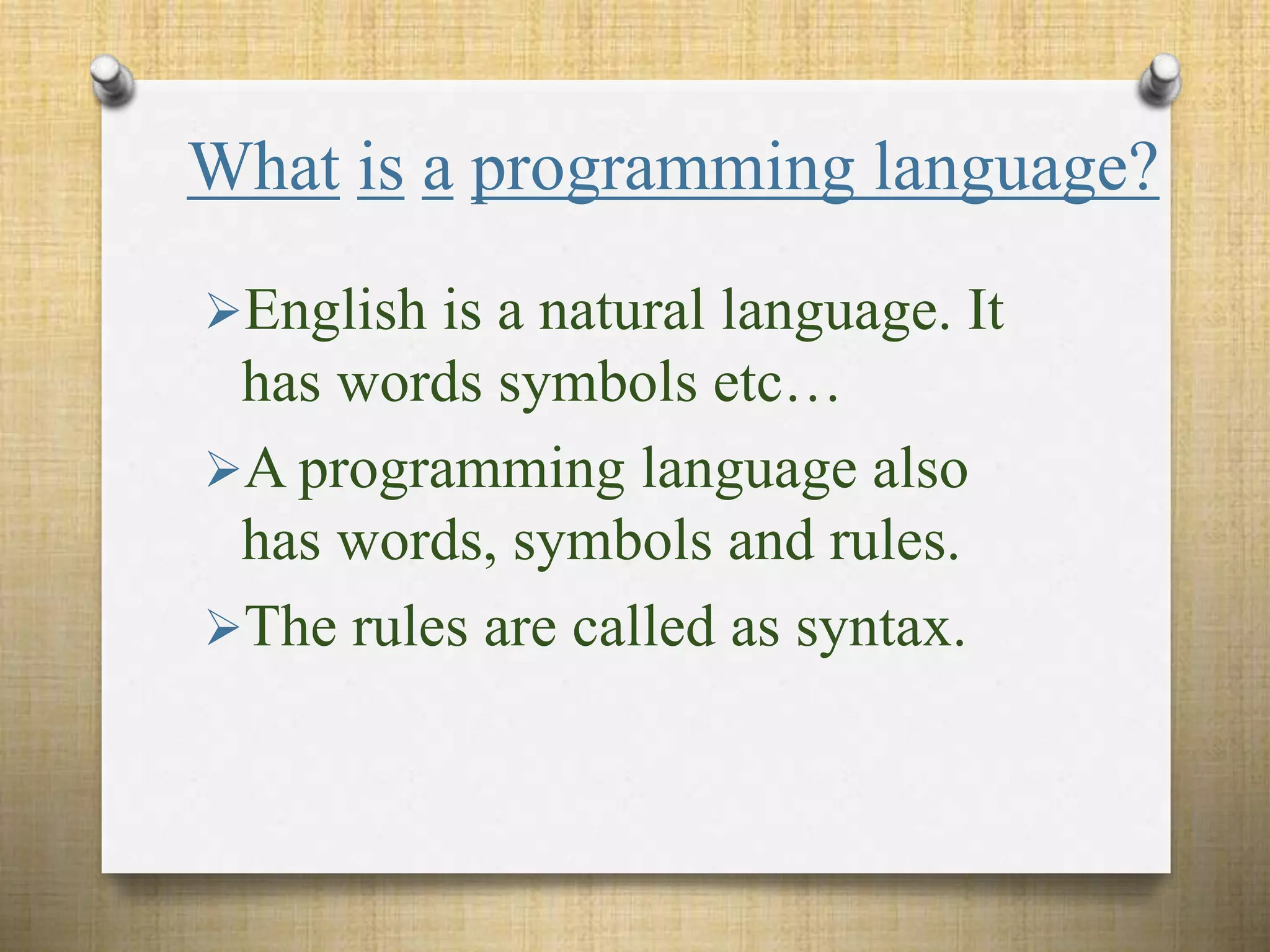 Evolution of programinglang | PPT