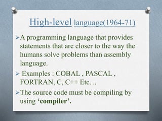 Evolution of programinglang | PPT