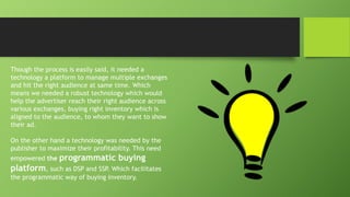 Evolution of programmatic | PPTX | Computer Networking | Computing