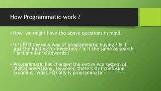 Evolution of programmatic | PPTX | Computer Networking | Computing
