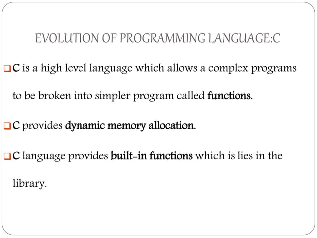 Evolution of programming language | PPTX