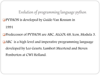 Evolution of programming language
