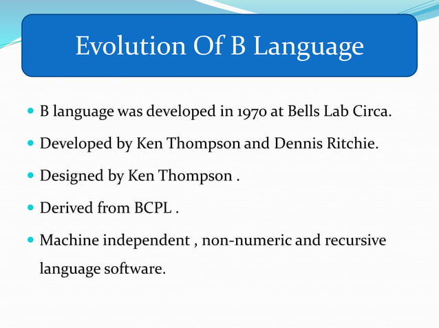 Evolution of programming languages | PPTX