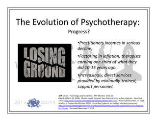 Evolution of Psychotherapy: An Oxymoron | PDF