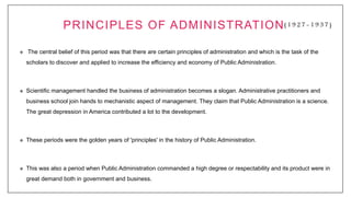 Evolution of Public Administration | PPTX