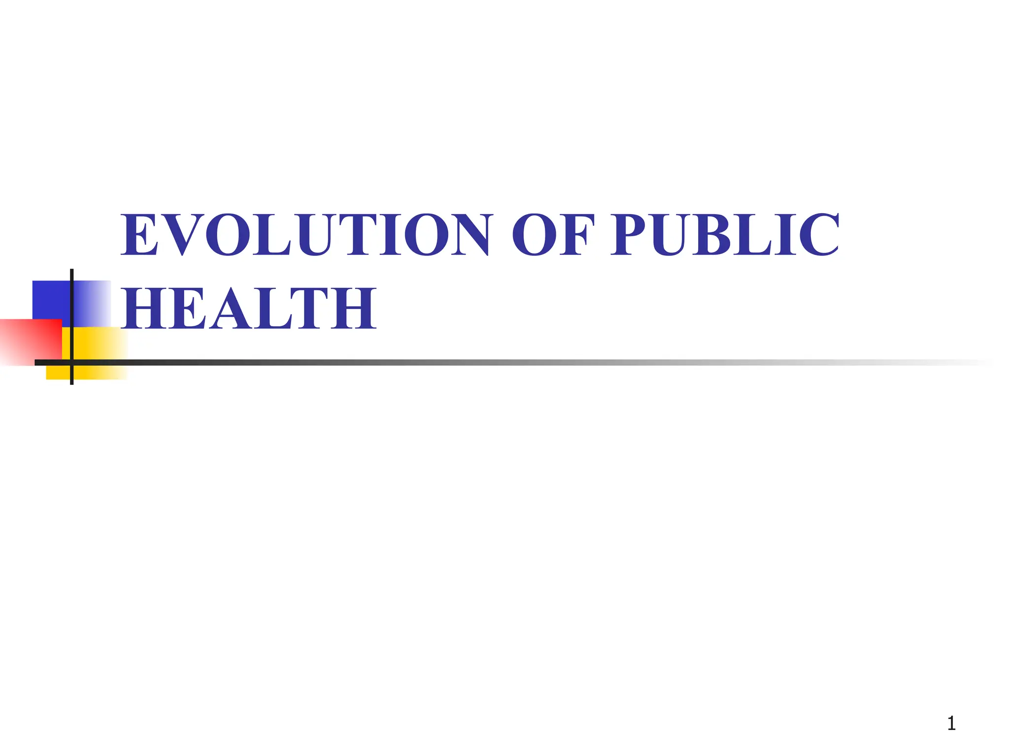 Introduction and EVOLUTION OF PUBLIC HEALTH | PPT