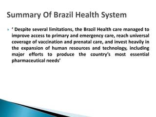 Evolution of public health in brazil | PPT