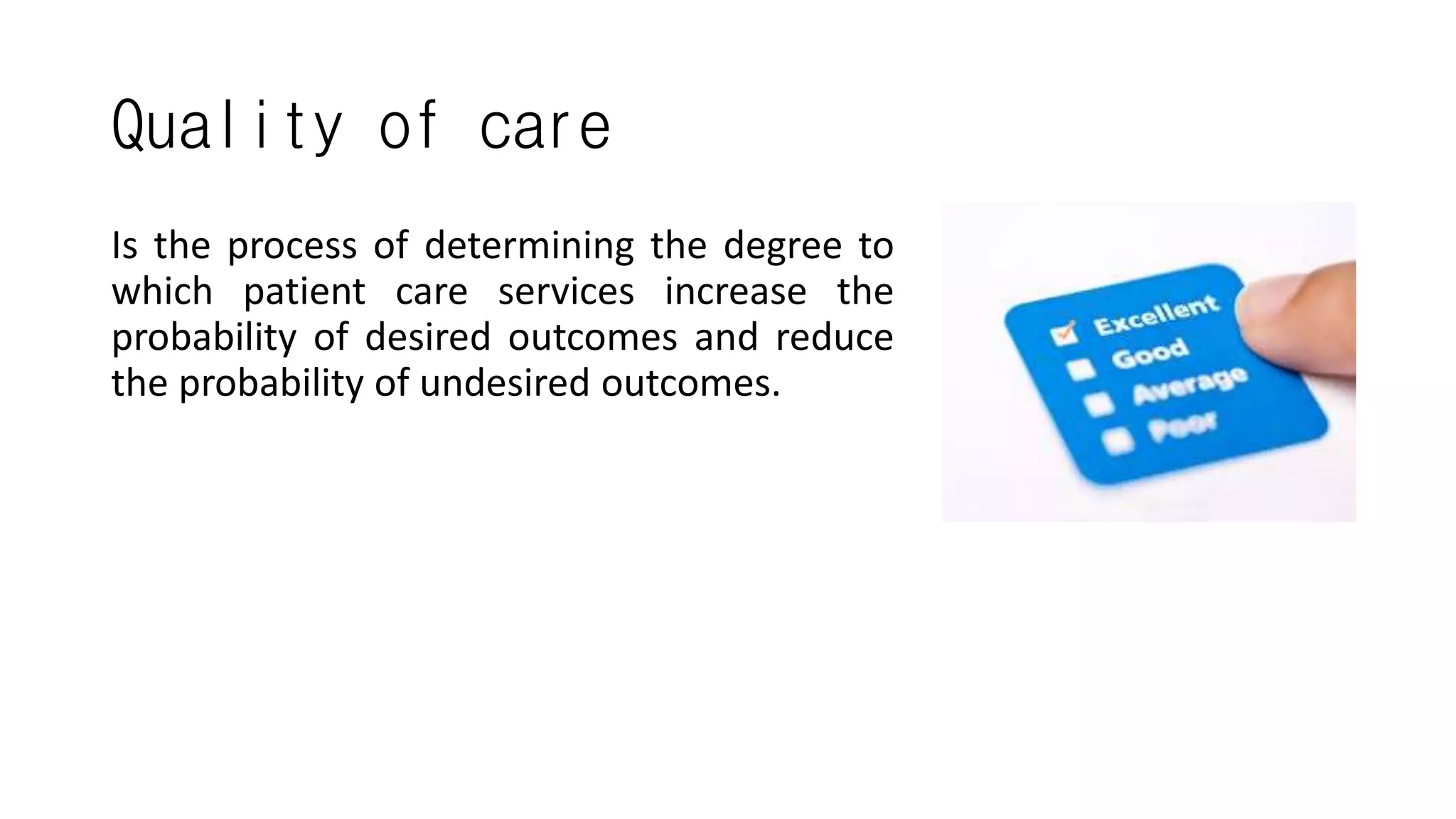 Evolution of quality of nursing care | PPT