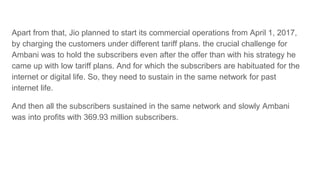Evolution of reliance Jio infocomm Ltd. | PPTX