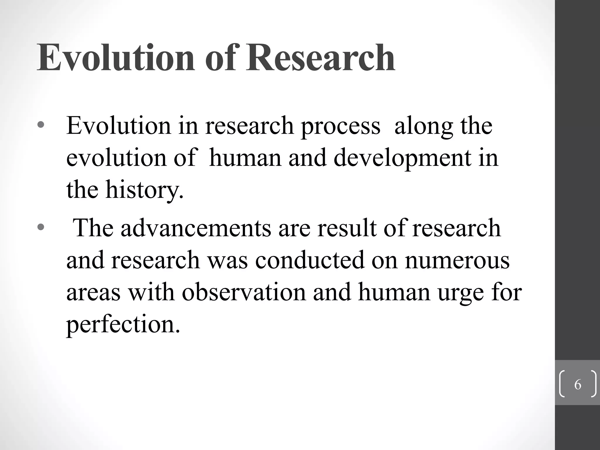 Evolution of research | PPTX