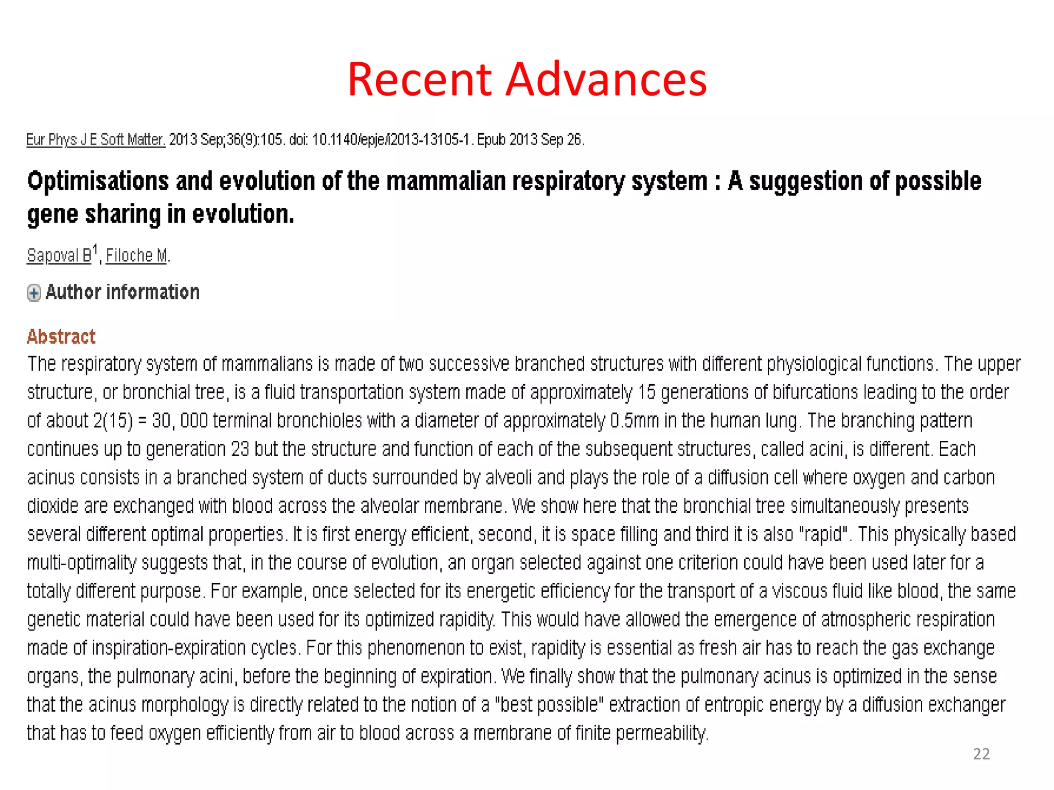 EVOLUTION OF RESPIRATORY SYSTEM | PPTX