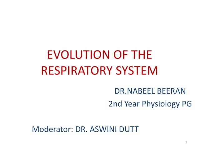 EVOLUTION OF RESPIRATORY SYSTEM | PPTX | Lung and Respiratory Health ...