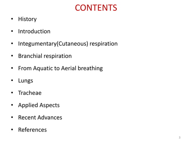EVOLUTION OF RESPIRATORY SYSTEM | PPT