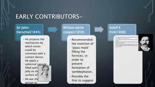History and Evolution of RGP CONTACT LENSES. | PPTX