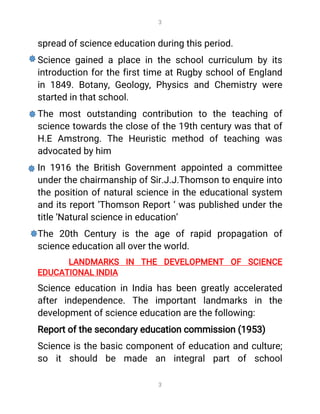 Evolution of science education 1 | PDF