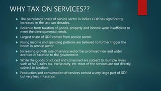 Evolution of service tax in india | PPTX