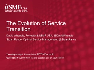Evolution of service transition | PPTX | Cloud Computing | Internet