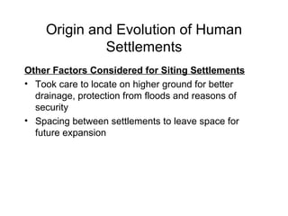 Evolution of settlements | PPT