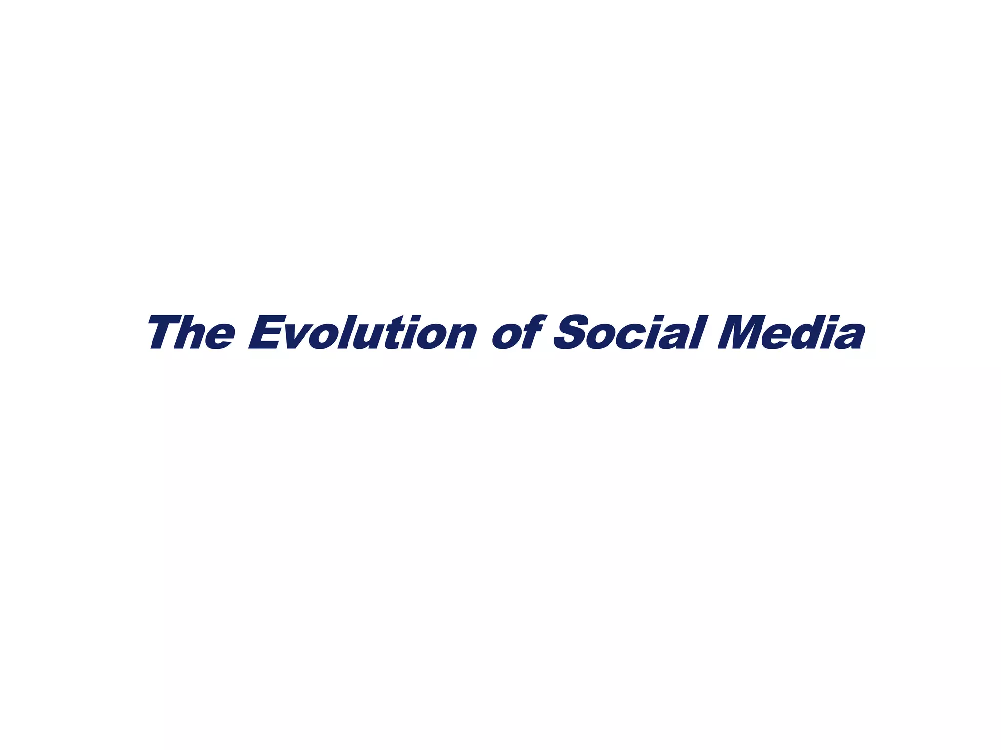 Evolution of social media | PPT