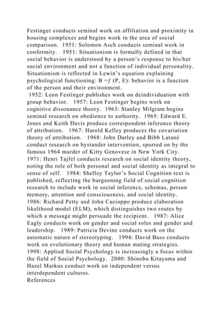 Evolution of Social PsychologySocial psychology is considered by.docx