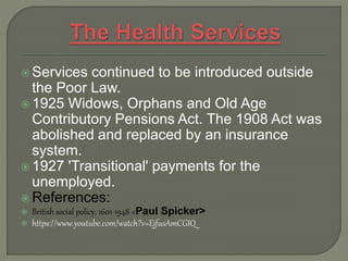 Evolution of social welfare policy before and between 16th to 19th ...