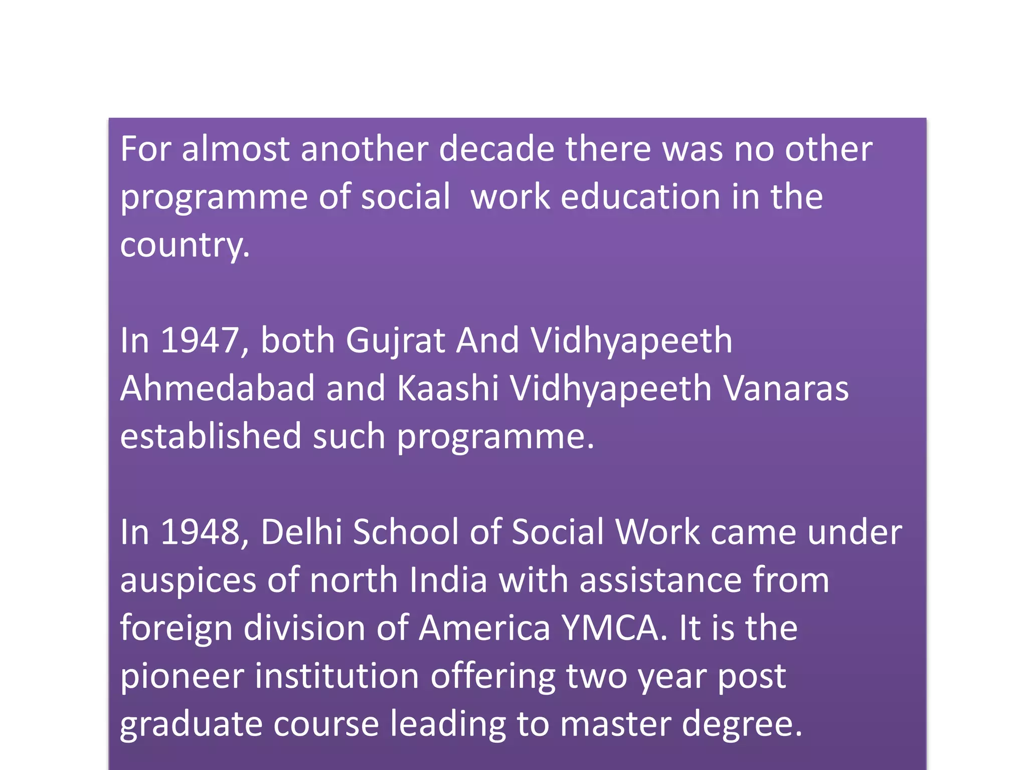 Evolution of social work education in india 2 | PPT
