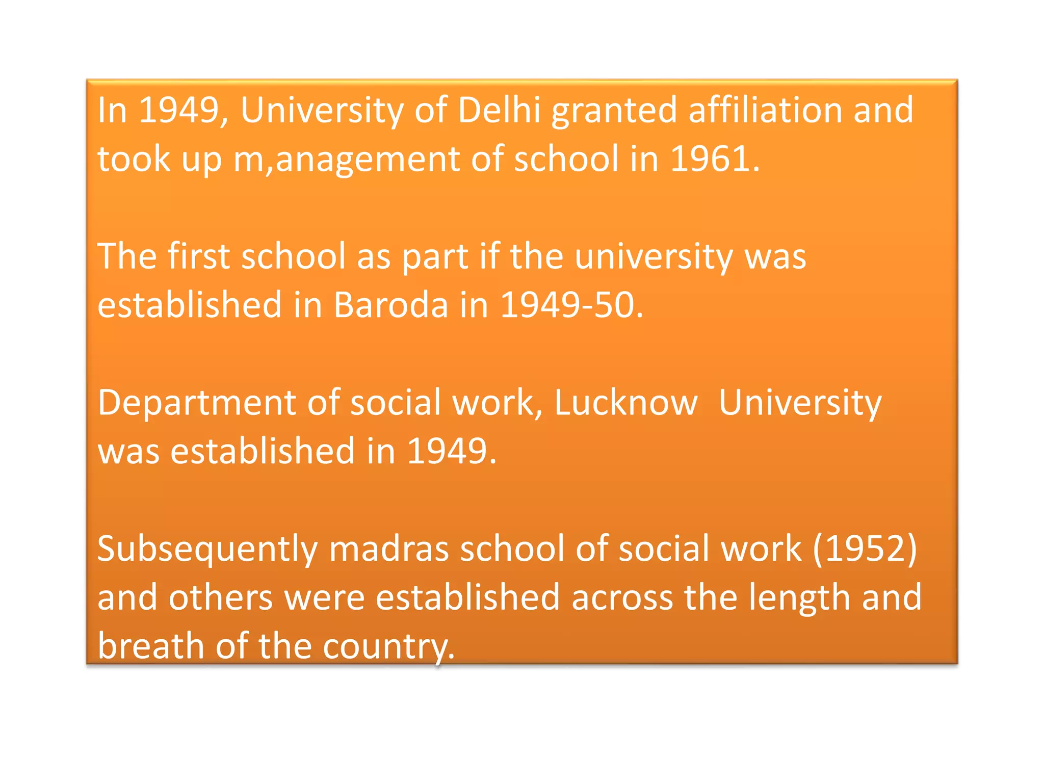 Evolution of social work education in india 2 | PPT