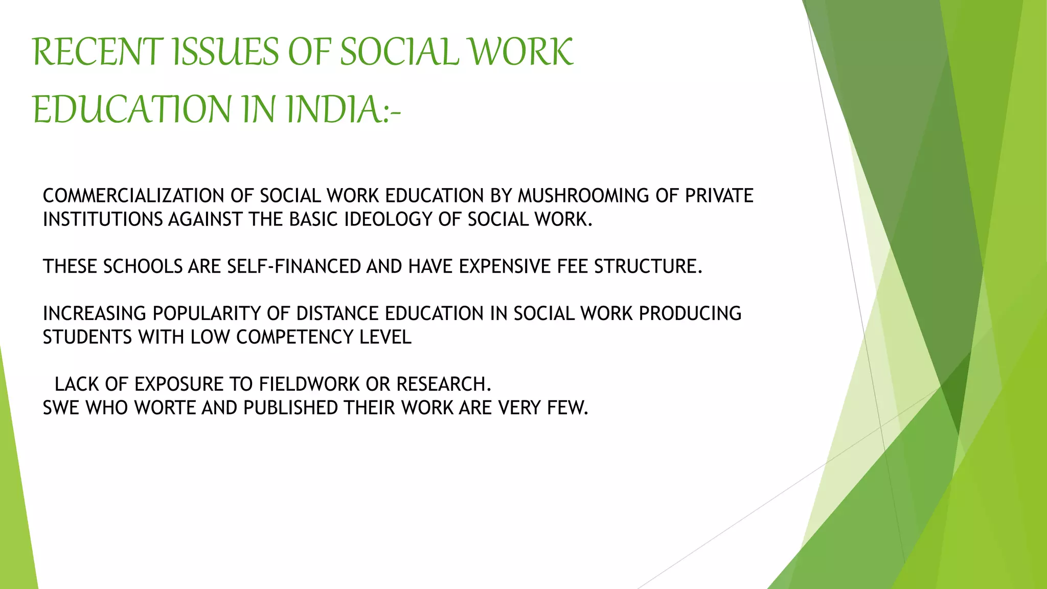 Evolution of social work education in india | PPTX
