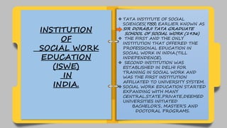 Evolution of social work education in India | PPTX