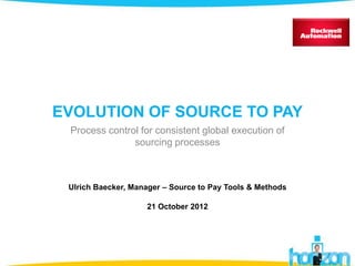 Evolution of Source to Pay_Rockwell Automation | PPSX