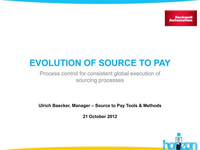 Evolution of Source to Pay_Rockwell Automation | PPSX
