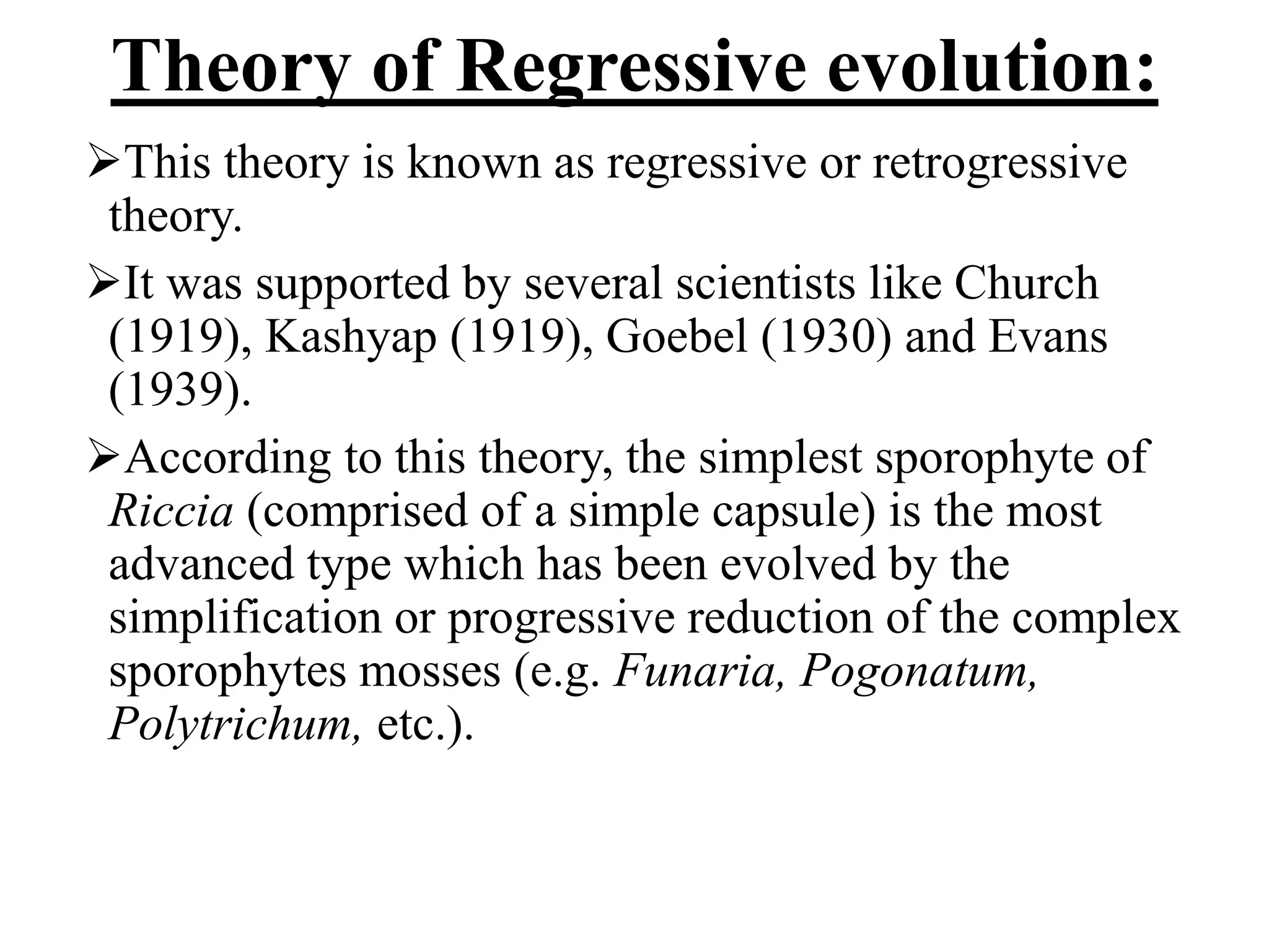 Evolution of sporophyte in bryotphytes | PPTX
