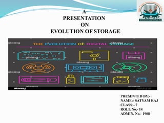 EVOLUTION OF STORAGE based on computer technology | PPT