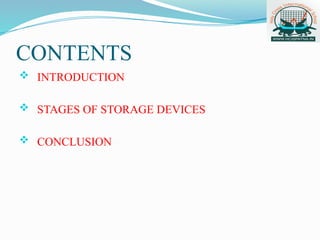 EVOLUTION OF STORAGE based on computer technology | PPT