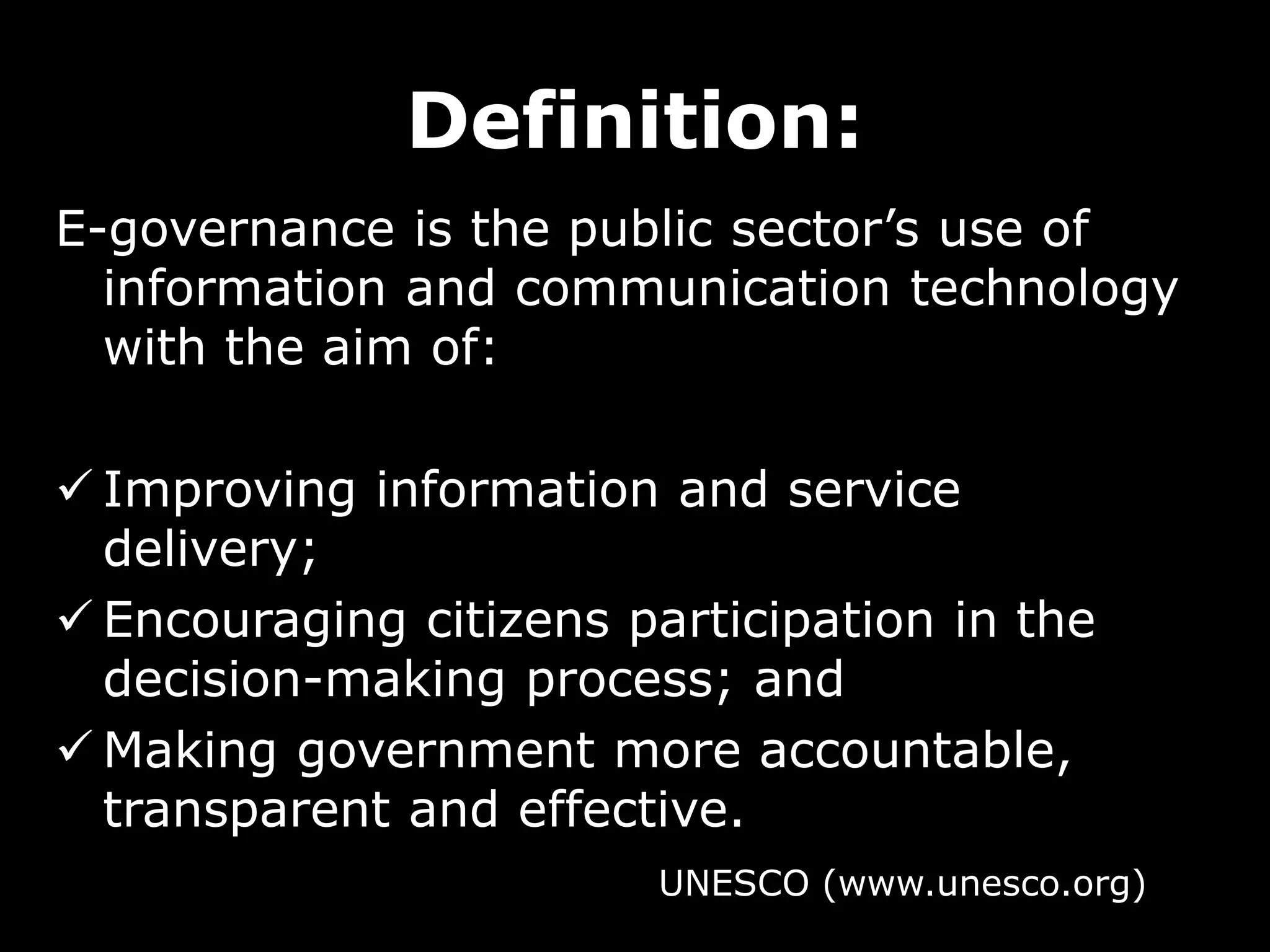 Evolution of study of e governance | PPTX